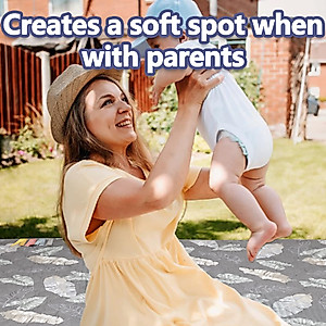 DHZJM Baby Play Mat,71x59 Play mat for Baby,One-Piece Crawling Mat Non Slip Baby Mat for Floor,Tummy Time Mat-Baby Padded Floor mat Compatible for Dripex Baby Playpen-Baby Regustrt Search (Leaves)