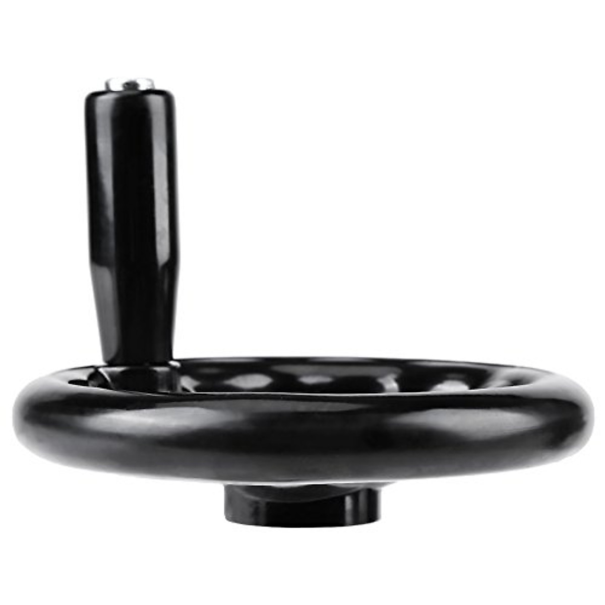 Deosdum 1PC 12x125mm Black Round 3 Spoke Hand Wheel for Lathe Milling Machine