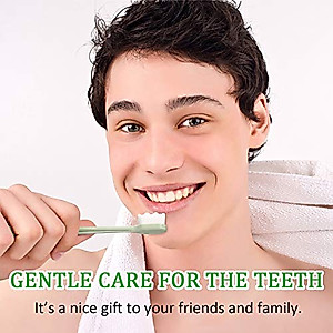 Patelai 16 Pieces 20000 Bristle Toothbrush Extra Soft Toothbrush Micro-Nano Manual Toothbrush Adult Toothbrush with 20000 Soft Bristle for Fragile Gums Adult Kid Children (White Brush Head)
