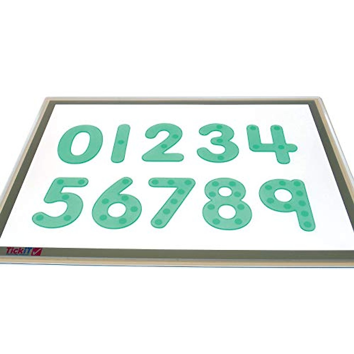 TickiT SiliShapes Dot Numbers - Set of 10 - Transparent Silicone Numbers with Corresponding Dots to Count - Teach Numbers, Counting and Subitizing