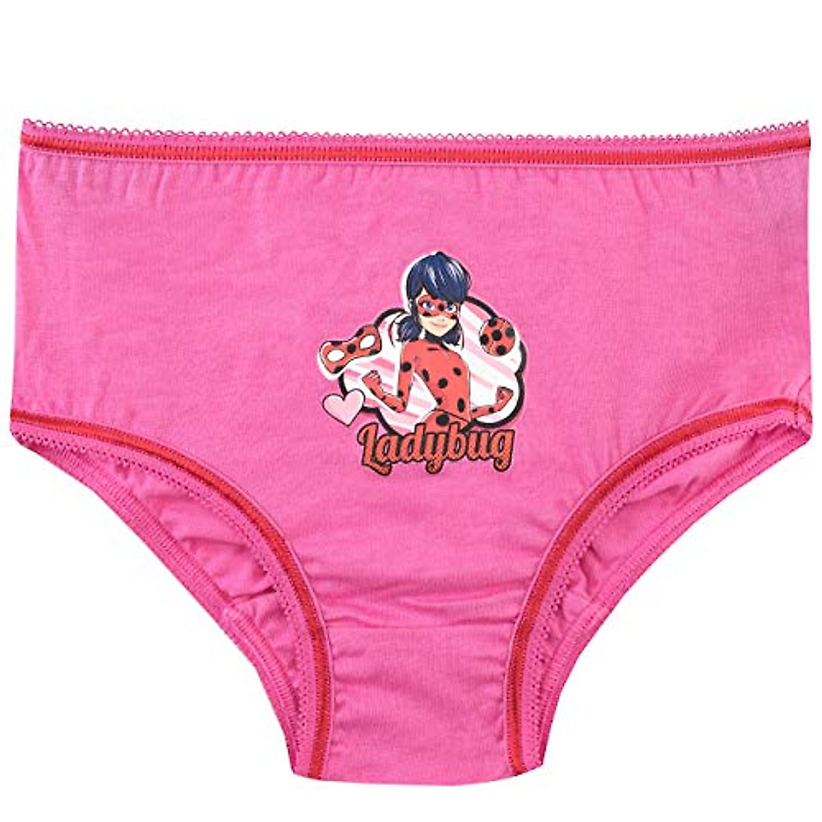 Miraculous Girls' Ladybug Underwear Pack of 5 Size 6 Multicolored