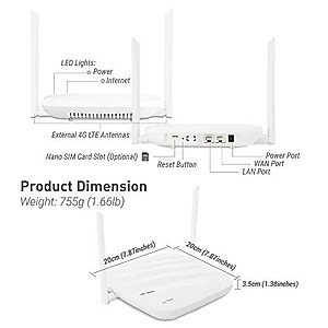 GL-AP1300-LTE(Cirrus) Gigabit Ceiling Wireless Access Point Dual Band AC1300 | 4G LTE Modem | MU-MIMO | Cloud Remote | OpenWrt(15.05.1)/LEDE | PoE | T-Mobile only (EP06A, for North America only)