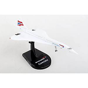 Daron Worldwide Trading Postage Stamp British Airways Concorde Vehicle (1/350 Scale), White,black