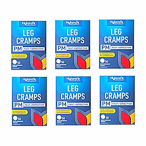 Hyland's Leg Cramps PM With Quinine Tablets 50 ea ( Pack of 6)