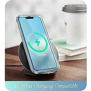 i-Blason Cosmo Series for iPhone 13 Pro Max Case 6.7 inch (2021 Release), Slim Full-Body Stylish Protective Case with Built-in Screen Protector (Blue Butterfly)