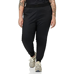 Amazon Essentials Women's Slim Fit Jogger Scrub Pant (Available in Plus Size), Black, Large