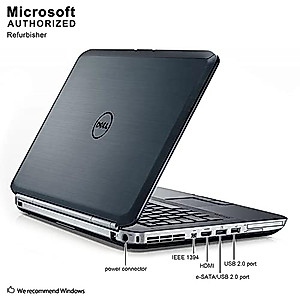 Dell Latitude E5420 Laptop, HDMI, Intel Core i3 2.1GHz, 4GB DDR3, 160GB SATA HDD, DVDRW, Windows 10 Home 64bit w/ Restore Partition (Renewed)