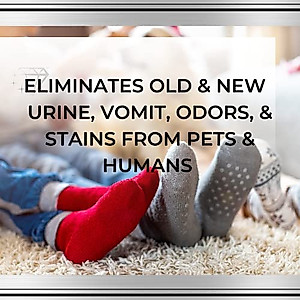 Eliminates Urine Odors – Controls Cat, Dog, Pet & Human Smells from Carpet, Furniture, Mattresses, Grout and Pet Bedding & Concrete. Biodegradable Enzymes 32 Oz. Spray