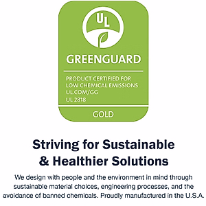 Haworth Fern Ergonomic Office Chair – Stylish and Innovative Desk Chair with Digital Knit Finish - with Lumbar Support (Charcoal Black)