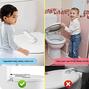 3 Pack Baby Proofing Toilet Lock, Fangze Toilet Lid Seat Locker Fit Most Toilets Bathroom Child Safety Locks for Toddler Kids Pets