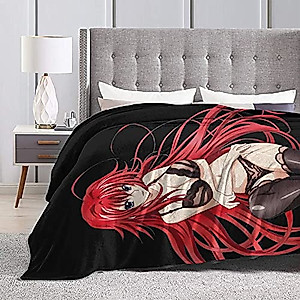 Grtswp High School DxD Throw Blanket Rias Gremory Blanket Bedroom air Conditioning Blanket 60x50, Black