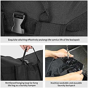 Laundry Bag Backpack for College Students 115L Extra Large laundry hamper backpack Shoulder Bag Extensible Heavy Duty Laundry Bag for Dorm with Front Pocket and Drawstring Closure