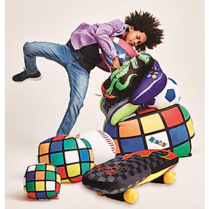 iscream Old School! Rubik's Cube Shaped 11" x 11" x 11" Accent Throw Pillow