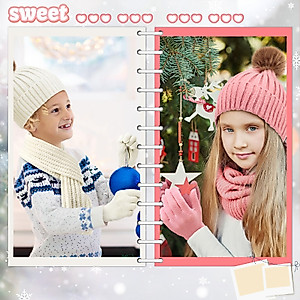 Liitrsh 4 Sets Kids Winter Hat Gloves Scarf Set Girls Boys Knit Hat Long Scarf Snow Gloves Outdoor for Toddler(Warm Colors)