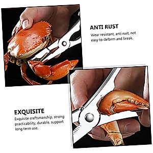 DOITOOL Crab Eating Tool Stainless Steel Bottle Opener Nut Seafood Tools Lobster Claw Shrimp Deveiner Spoon Crab Tools Crab Opening Tools Crab Eating Tools Household Set Home Tools