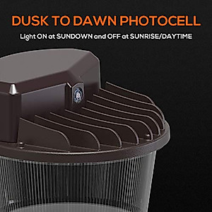 JJC LED Barn Light, Dusk to Dawn Area Light 50W 6000LM LED Barn Lights with Photocell 5000K Daylight Security Flood Light IP65 Waterproof for Yard, Street, Outdoor Use…