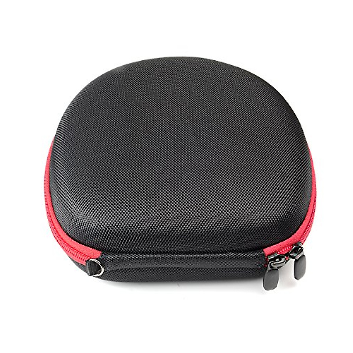 Headset Case for VXi BlueParrott B450-XT, B450-XT -204010-C, B350-XT, B250-XTS, C400-XT, Mesh pocket for cable, amplifier and other accessories, detachable wrist strap for easy carry, Black + red zip