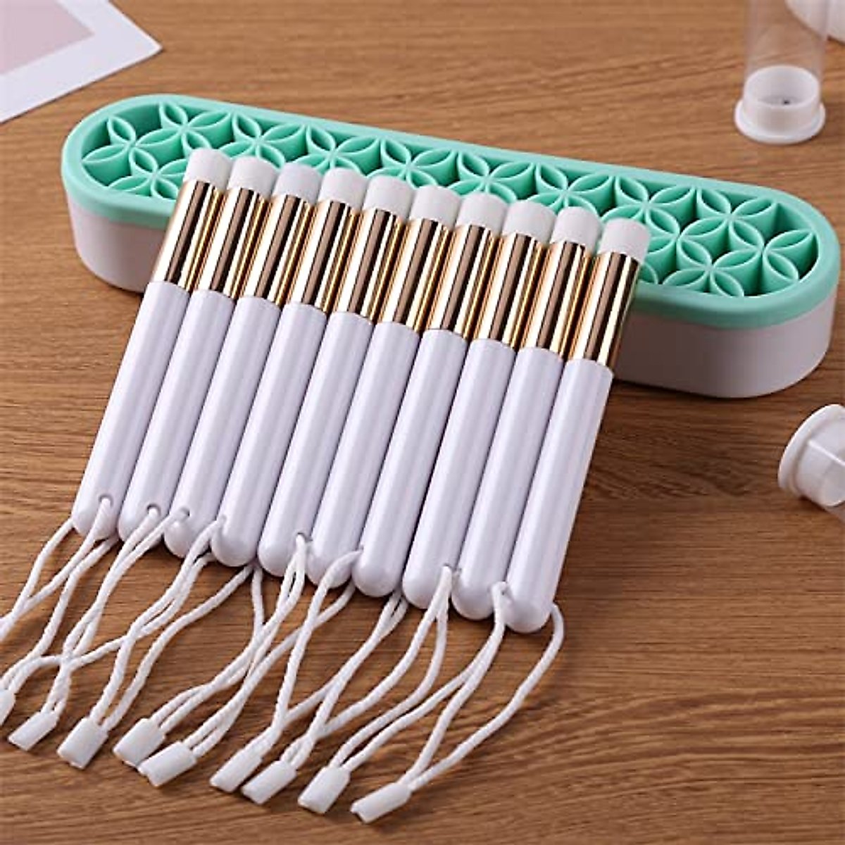 12 Pieces Ink Blending Brushes for Card Making Paper Crafting Stamping Background Mini Crafting Brushes with Holder Sets for Blending Paper Crafter Blenders Painting Multipurpose Use