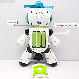 SIDD Dancing Robot with Music, Robot for Kids with 3D Flashing Lights, 360 Degree Rotation Toy Robot for Kids -Plastic,Multi Color,Pack of 1