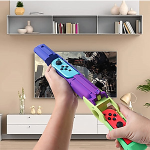 HEATFUN Game Controller Compatible with Nintendo Switch Games Wolfenstein 2: The New Colossus, Big Buck Hunter Arcade - Switch and Other Games - Purple Yellow (1 Pack)