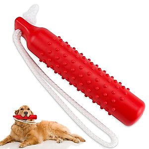 Aohcae Dog Float Toy, 100% Natural Rubber Dog Bumper with Rope - Dog Training Toys, Interactive Dog Fetch Toys Suit for Small, Medium, Large Dogs