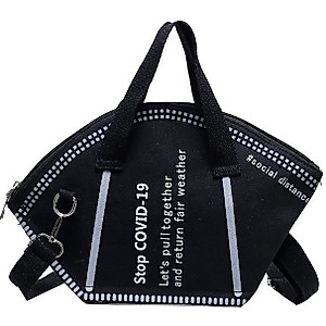QZUnique Mask Shaped Handbag Women Large Small Capacity Tote Bag Eco-friendly Shopping Shoulder Bag