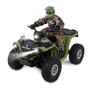 NKOK Realtree 1: 8 Rc Polaris Sportsman XP 1000 with Turbo Boost & Rider, Turbo Boost Feature with Extra Speed, Allows Children to Pretend Play and Use Their Imagination, for Ages 6 and up