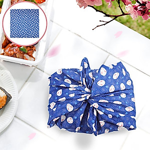 ABOOFAN Japanese Traditional Wrapping Cloth Rabbit Printed Handkerchief Bento Lunch Bandana Cover Bag Gift Box Packaging Cloth for Home Outdoor Picnic
