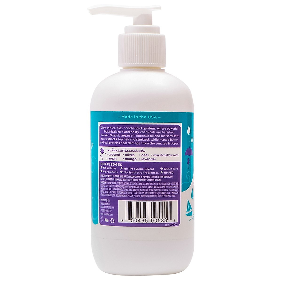 Luna Star Naturals Klee Kids Charmed Conditioner with Argan Oil and Mango Butter, 8 Ounce