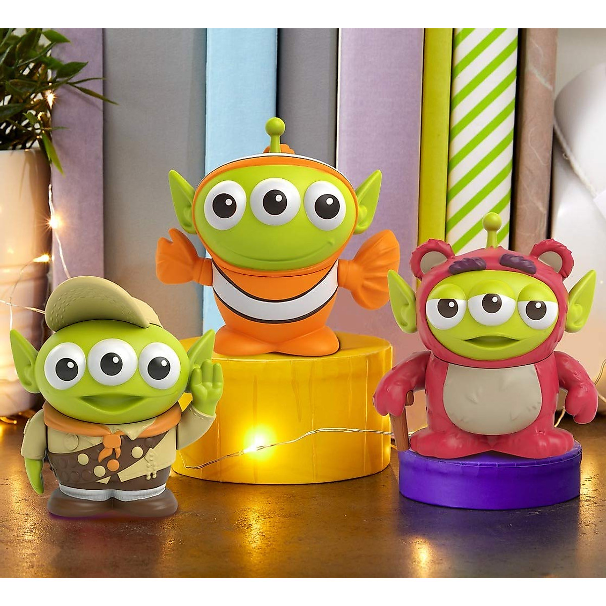 Mattel Pixar Alien Remix Lotso Nemo Russell 3-Pack Character Figures in a Pizza Box Package, 3-in Toys from Mattel Disney Pixar Movies Toy Story Finding Nemo Up, for Collectors Ages 6 Years & Older