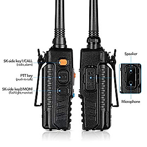 BAOFENG UV-5RA (New Generation) Long Rang Walkie Talkie,8-Watt Dual Band Two Way Radio with 2100mAh Li-ion Battery Portable Walkie Talkies with Includes Full Kit.Frequency Range 144-148/420-450Mhz