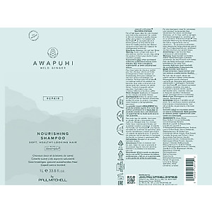 Awapuhi Wild Ginger by Paul Mitchell Nourishing Shampoo, Ultra Rich, Color-Safe Formula, For Dry, Damaged + Color-Treated Hair, 33.8 fl. oz.