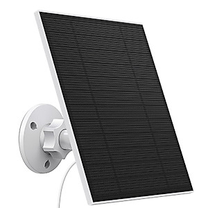 Solar Panel Charger for Arlo,Solar Panel for Arlo Pro 5S 2K,Pro 4,Pro 3,Floodlight,Ultra 2,Ultra,Go 2,5W IP65 Waterproof Solar Panel Charger for Arlo,9.84Ft Charging Cable,360°Wall Mount(1Pack)