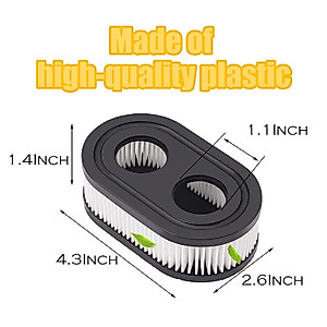 6 Pcs Air Filter for Briggs & Stratton 593260 798339 798452 4247 5432 5432K 550EX 09P702 093J02 Lawn Mower Air Filter Cleaner Filter