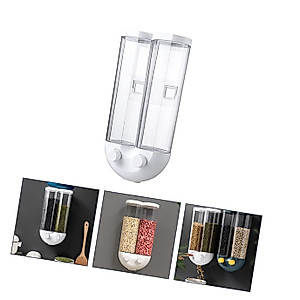 CIYODO 2 pcs Wall-mounted Wall- for Organizer Bucket Household Flour Baking Dry Large Rice Grain Restaurant Tea Storage Seasoning Canister Kitchen Food Container Grains Containers