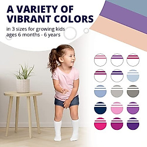 LA ACTIVE Girls Knee High Socks Cozy Warm Cotton Uniform Athletic Socks for Toddlers Dress Socks