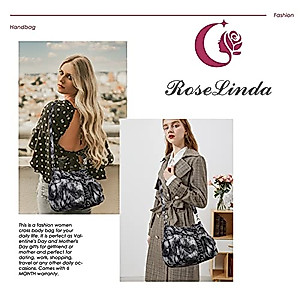 Rose Linda Hobo Bags and Handbags for Women Shoulder Bags Handbag with Multiple Pockets PU Leather Tote Bag