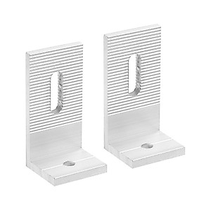 PATIKIL Solar Panel Mounting L Brackets Aluminum Alloy 6.7mm Diameter for Solar Panel System Install Pack of 2