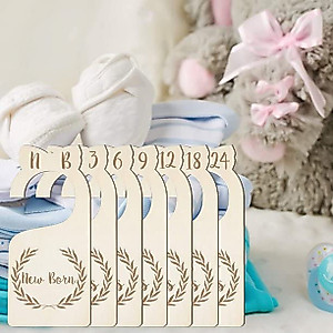 Baby Closet Dividers, Adventure Baby Closet Dividers By Month,Premium Wood Baby Closet Dividers，Thicken and One side from Newborn to 24 Months (7 Pieces)
