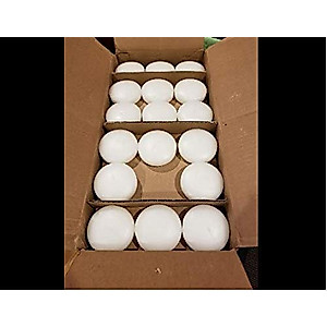 D'light Online Large White Floating Candles 3 Inch Bulk Pack for Events, Weddings, Spa, Home Décor, Special Occasions, Cylinder Vases, Centerpieces at Wedding, and Holiday Decorations (Set of 72, White)
