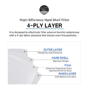 HAPPYDAY , 25 Packs, Made in KOREA Premium KF94 Micro Dust Protection Individually Packaged Black Face Mask Large