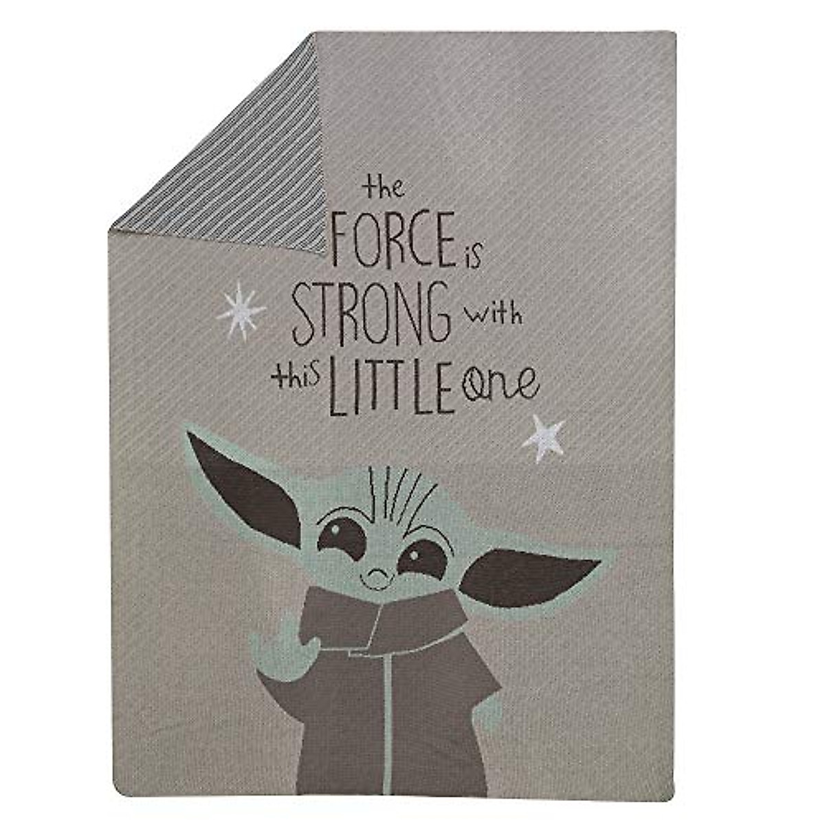 Lambs & Ivy Star Wars Baby Yoda Mandalorian Grogu/The Child Knit Baby Blanket