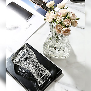 NBHUZEHUA Luminous Glass Vases & Faux Flower Bud Vase Centerpieces Wedding Reception Decorations Birthday Gifts Women