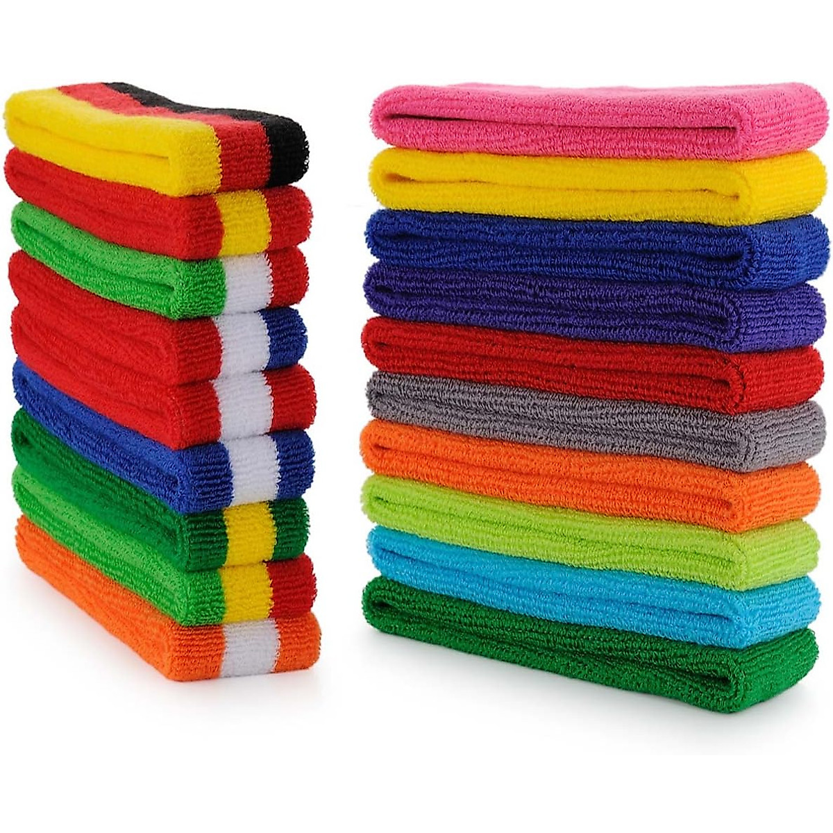 ONUPGO Sweatband Set Sports Headband Wristband Set Sweatbands Terry Cloth Wristband Wrist Sweatband Headbands Moisture Wicking Sweat Absorbing Head Band