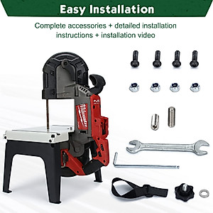 DITKOK Band Saw Stand Portable Table for Milwaukee Band Saw, Powder Coated (SAW NOT INCLUDED)