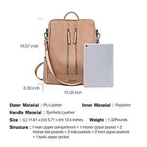 CLUCI Backpack Purse for Women Bundles with Kid's School Backpack for Boys&Girls