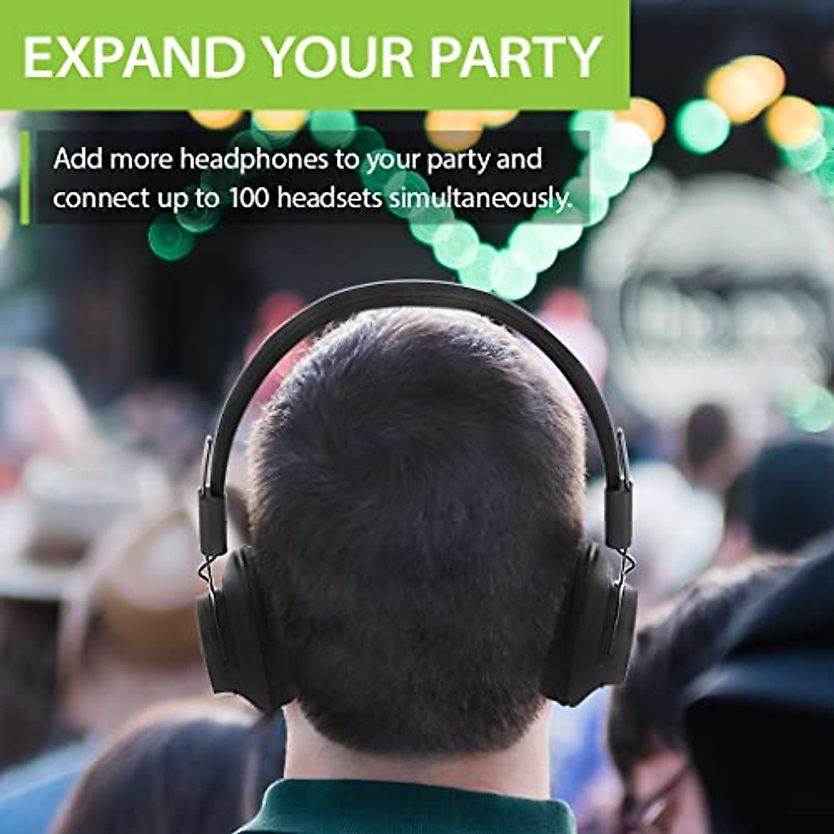Avantree Quartet-Extra - 2.4G RF Wireless Add-On Headphones Quartet Multiple Listening System, Scalable to 100