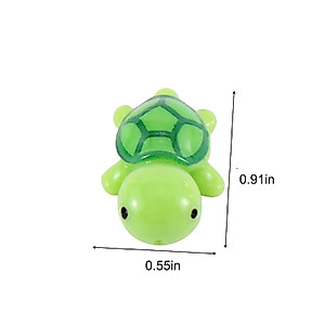 10 Pcs Mini Turtle Miniature Figurines Dollhouse Bonsai Garden Micro Landscape Decor Fairy Garden Miniatures, Green