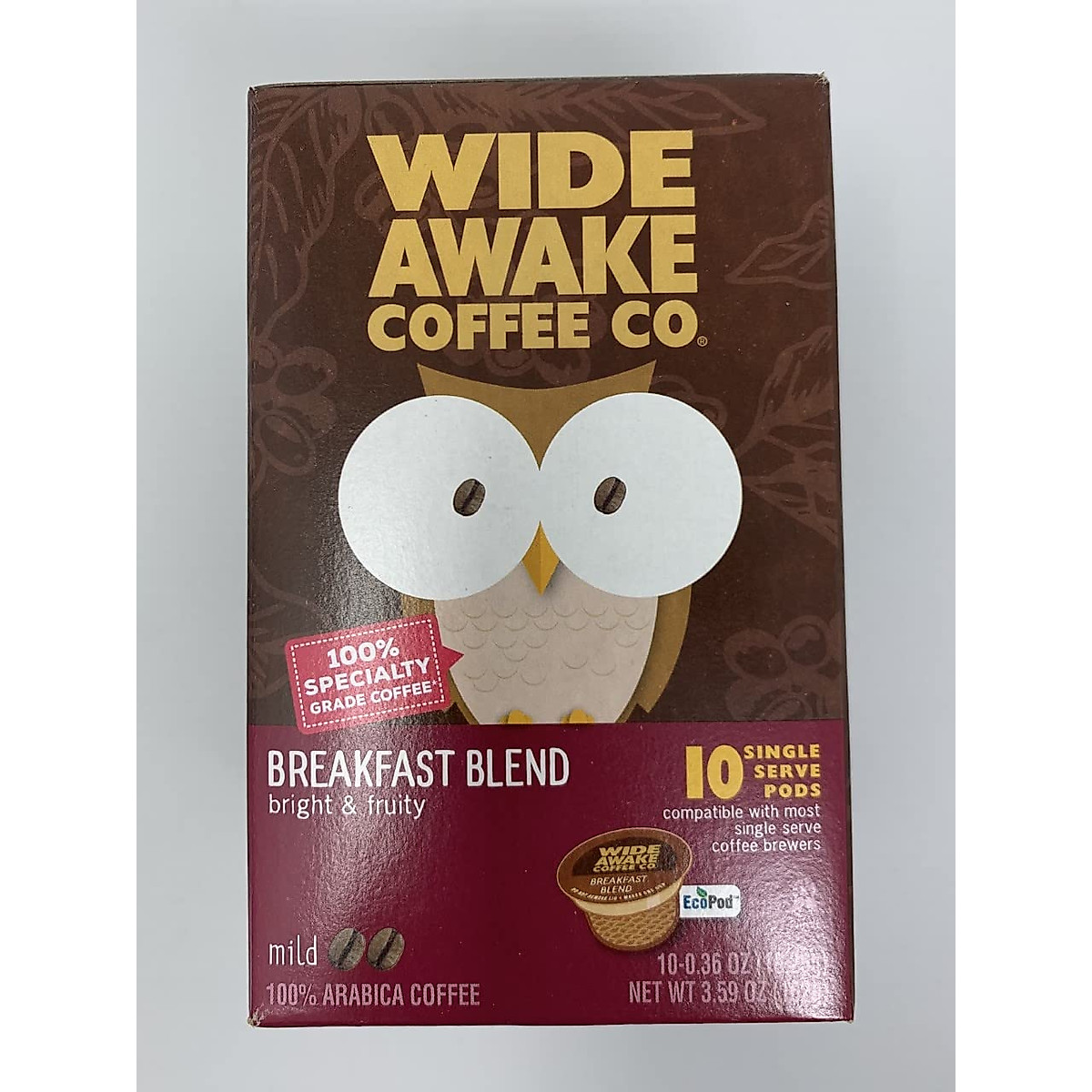 Wide Awake Coffee Variety 4-Pack - French Vanilla, Breakfest Blend, Hazelnut, Donut Shop, with Bonus of 20 Wooden Coffee Stirrers