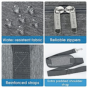 For United Airlines Foldable Carry on Bag 22x14x9 Travel Duffel Bag Packable luggage Duffle for Women and Men 40L (Grey (With Shoulder Strap))